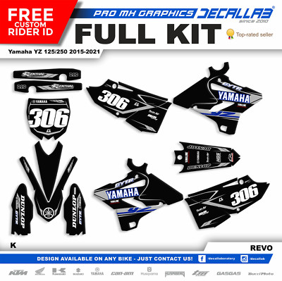 YAMAHA YZ 125 YZ 250 2015 2018 2019 2021 MX Graphics Decals Stickers ...