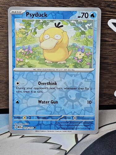 2023 Pokémon 151 Psyduck 54 /165 English TCG Reverse Holographic Holo ...