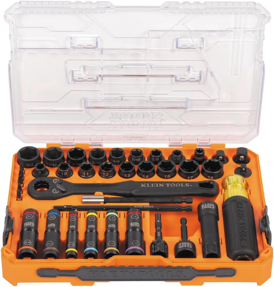Klein Tools 65500KNECT KNECT Impact Socket Set, SAE and Metric Pass ...