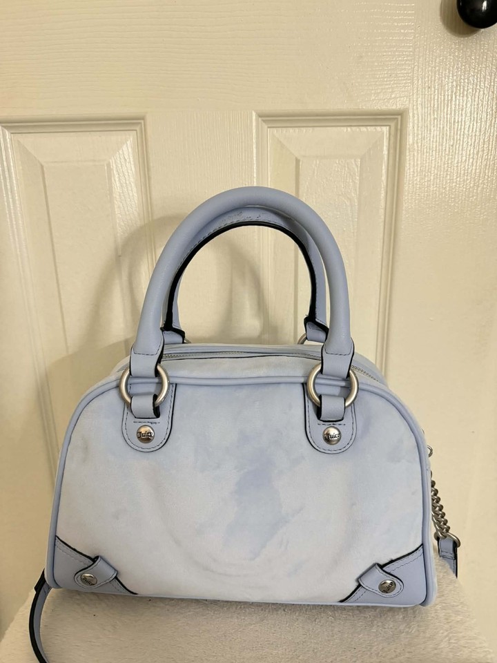 NEW JUICY COUTURE CLASSIC JUICY LOVER BOWLER BAG BLUE STAR | eBay