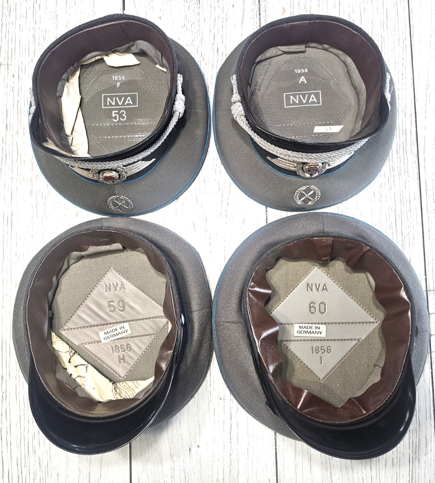 🎖️Lot 4 - East German NVA Air Force Visor Caps DDR Uniform Hat Insignia ...