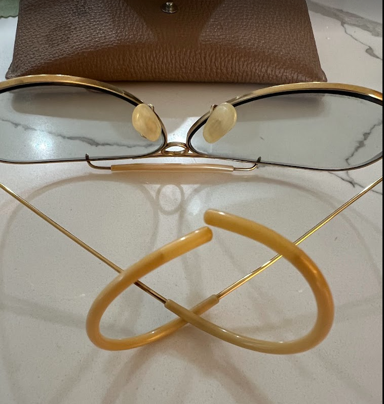 Vintage B&L Ray Ban aviator sun glasses neutral grey 1/30 10k go | eBay