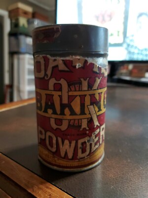 Vintage Davis Baking Powder Tin Can Container Paper Label | eBay