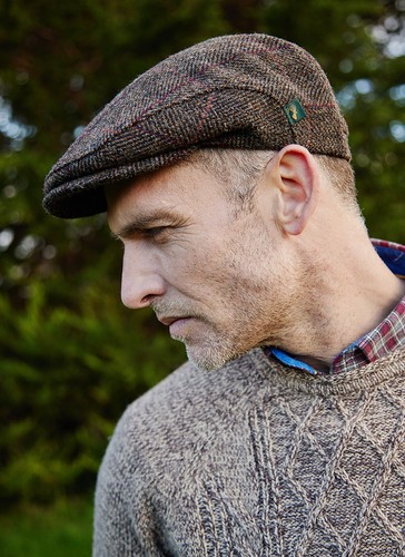 Mucros Weavers Irish Flat Cap Men's Trinity 100% Wool Tweed Hat Made in ...