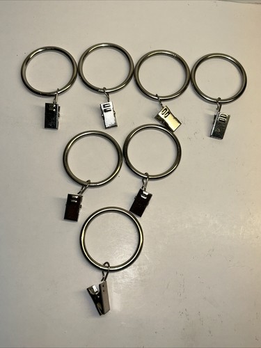 Curtain Clip Round Rings 1 1/2” Silver Qty: 7 | eBay
