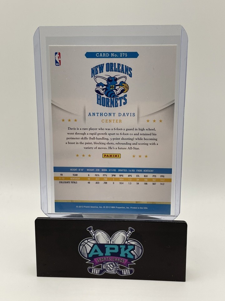 2012-2013 NBA Hoops Anthony Davis Rookie | eBay