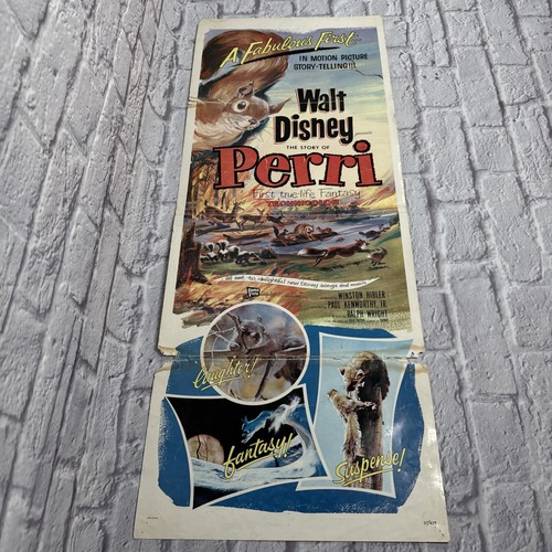 Vintage 1957 Walt Disney Perri 14 x 36 Insert Movie Poster Original | eBay