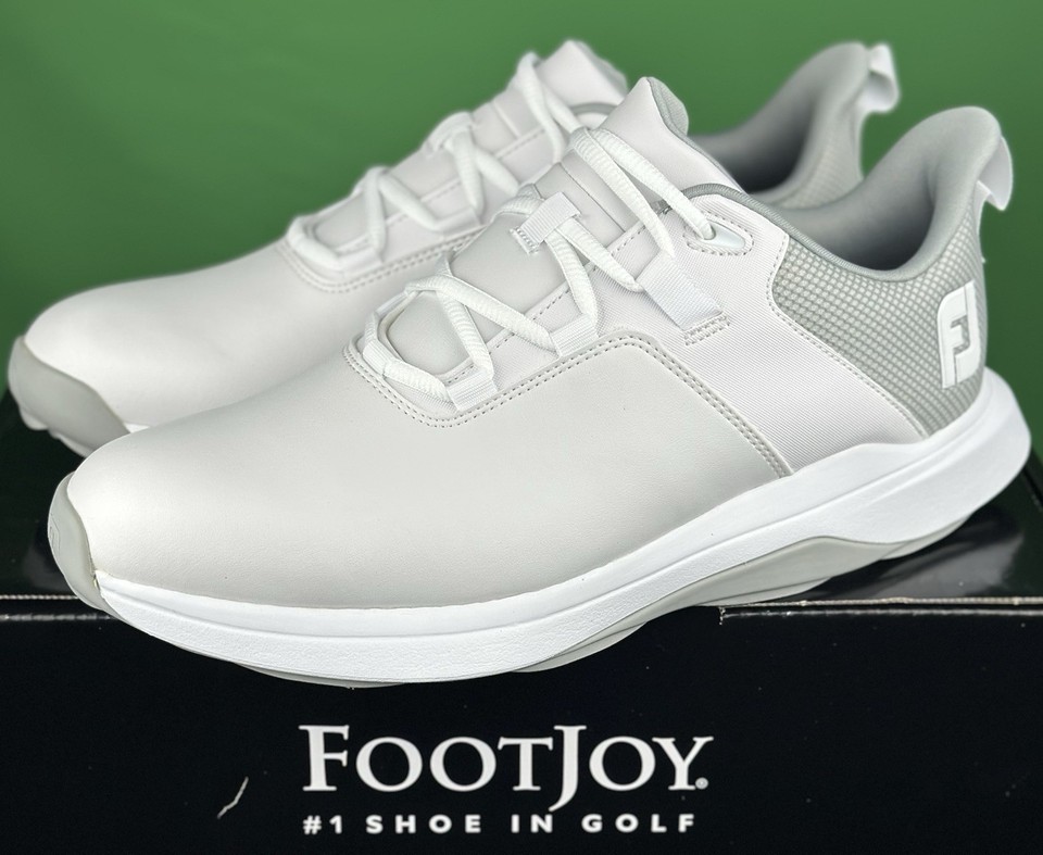 NEW FootJoy Prolite Mens Spikeless Golf Shoes 56924 White/Gray - Choose ...