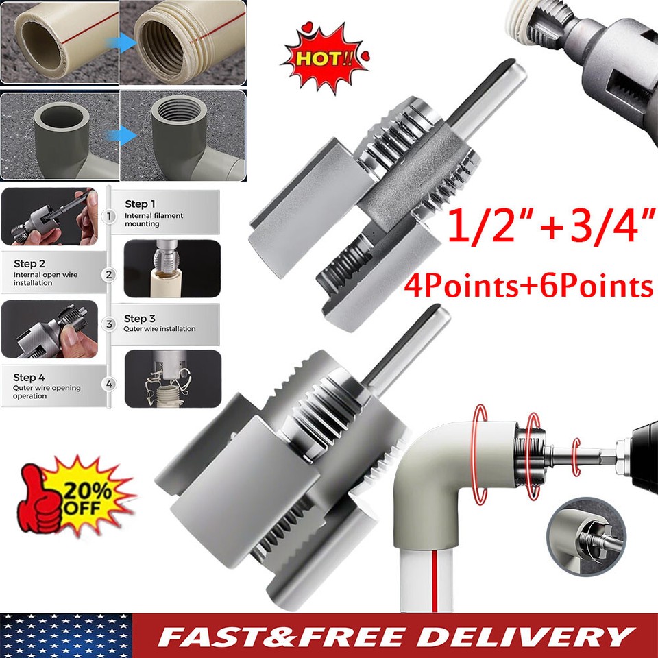 Integrated Internal & External Pipe Threading-Tool, PVC Pipe Threader ...