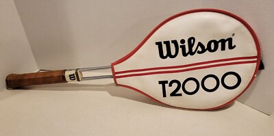 Vintage Wilson T2000 Tennis Racket Racquet W/ Cover Excellent Condition ...