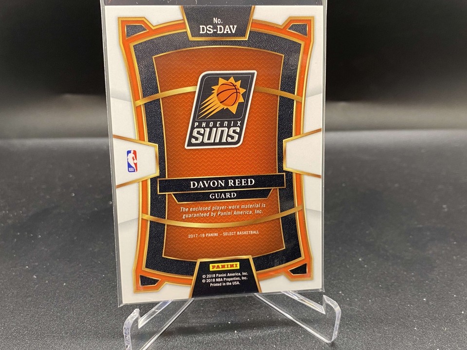 Davon Reed 2017-18 Select Draft Selections Relic Suns RC Rookie | eBay