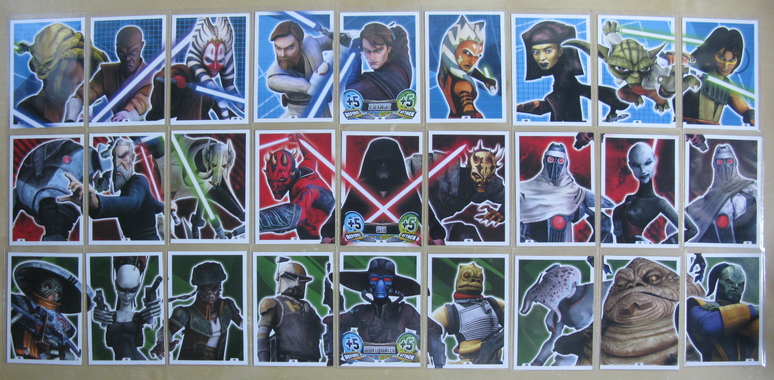 Star Wars Force Attax Clone Wars Series 5 Strike Force Card Selection ...