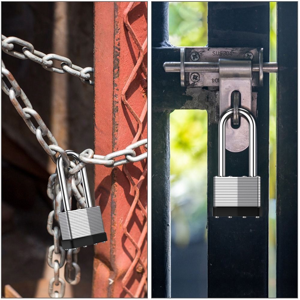 Security Long Shackle Keyed Padlocks Padlock Heavy Duty Thousand-layer ...