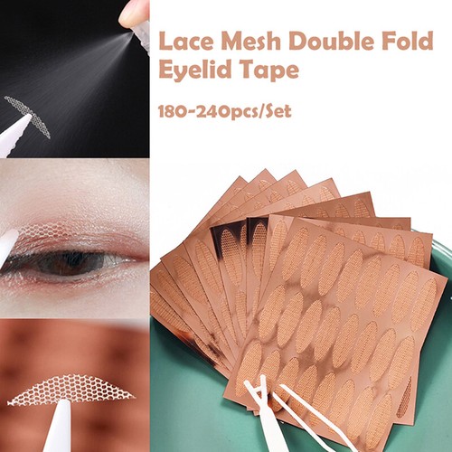 180/240Pcs Invisible Lace Double Eyelid Tape Lift Strips Stickers Mesh ...