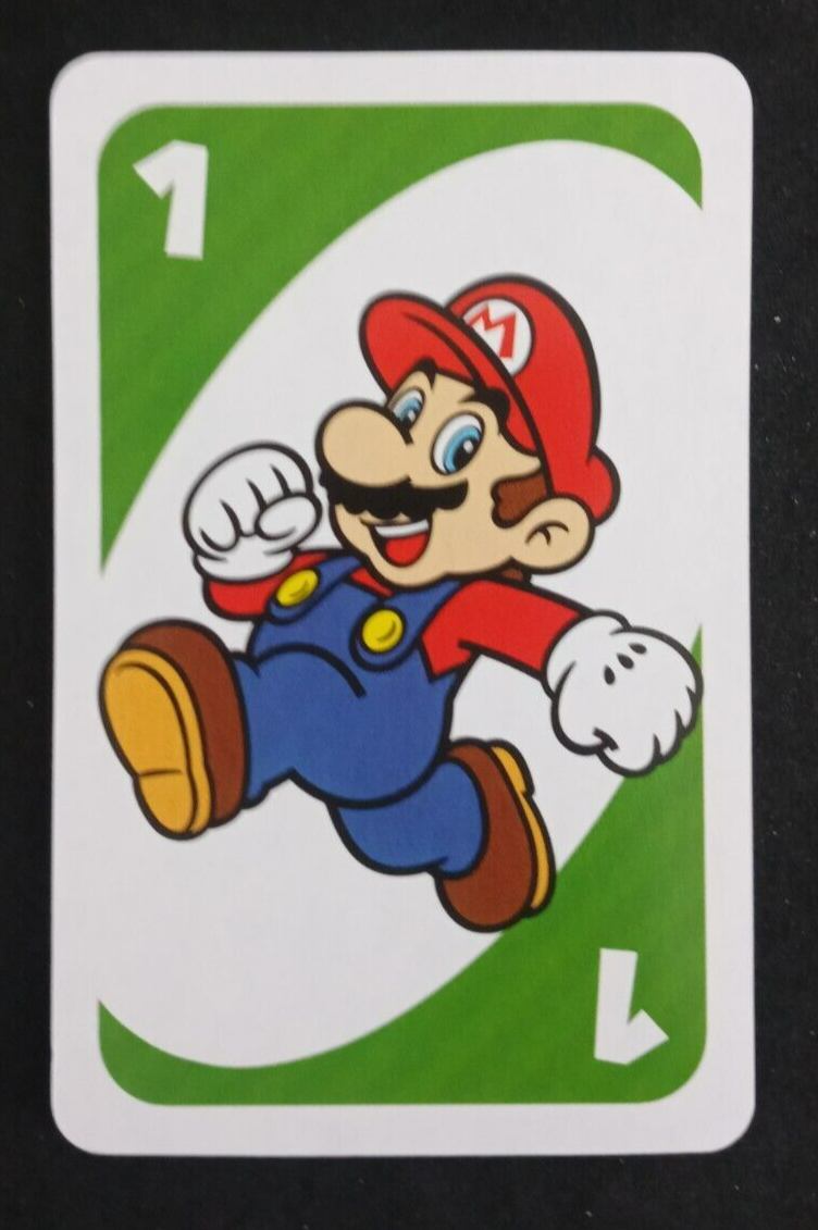 2016 Mattel Super Mario Uno Card Green Mario #1 | eBay