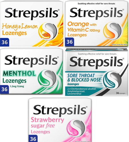 Strepsils 36 Lozenges For Sore Throat & Blocked Nose Available In Many Flavors | eBay