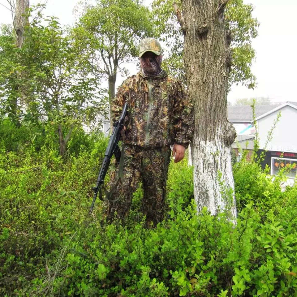 Ghillie Suit 3D Leafy Camo Hunting Suits, Woodland Gilly Suits Suits ...