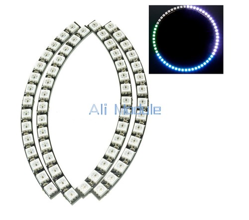 Ring Wall Clock 60 X Ultra Bright WS2812 5050 RGB LED Lamp Panel For ...
