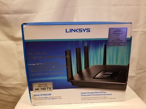 Linksys Tri-Band Router Max-Stream EA9500 Wireless AC5400 MU-MIMO ...