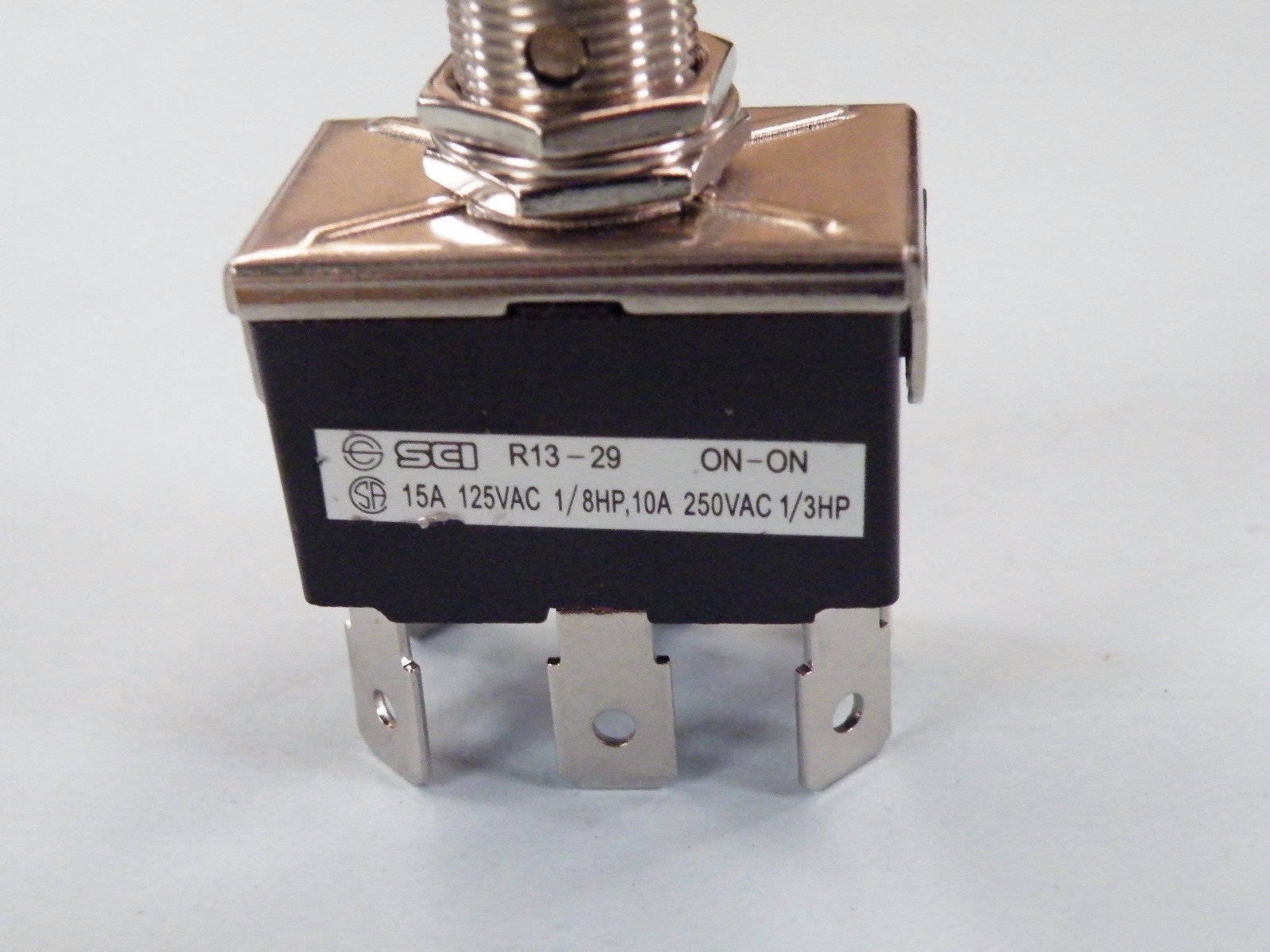 High Current Toggle Switch 10A 250v 20A 12v DPDT on-off Chrome Dolly ...