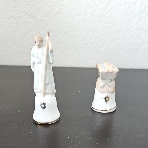 Vintage ENESCO Paul Connolly Nativity PORCELAIN JESUS JOSEPH Thimble ...