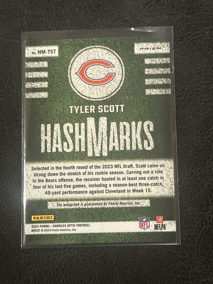 Tyler Scott 2024 Panini Donruss Optic HashMarks #HM-TST Auto Chicago ...