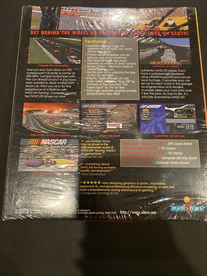 Papyrus NASCAR Racing Sierra PC Game Big Box CD-ROM New | eBay