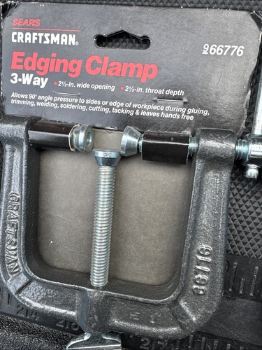 2pcs Sears Craftsman USA Nos 3-way Edging Clamp 2.5” Opening 66776 C ...