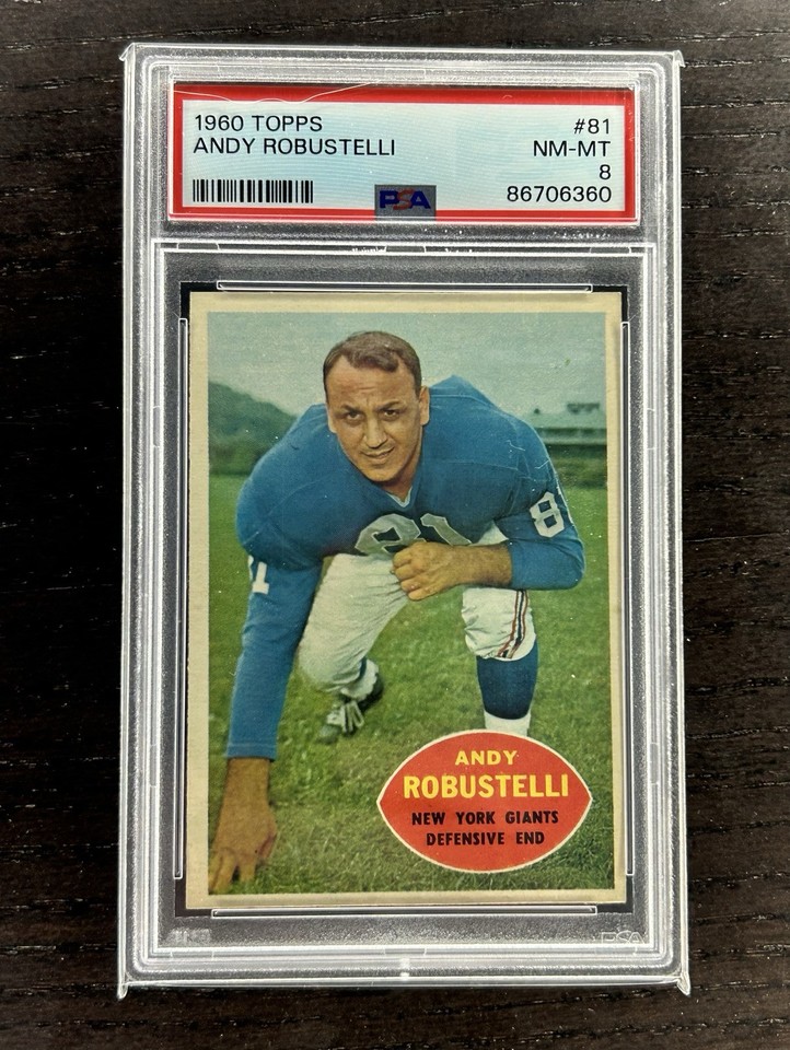 1960 Topps Andy Robustelli #81 *Giants* PSA 8 NM-MT | eBay
