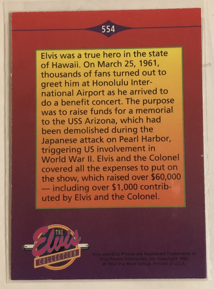 Elvis Presley Collection Trading Card Number 554 Elvis In A Crowd | eBay