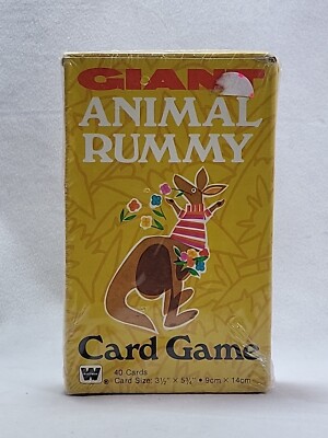 Giant Animal Rummy Card Game from Whitman 1981 Vintage New Sealed | eBay