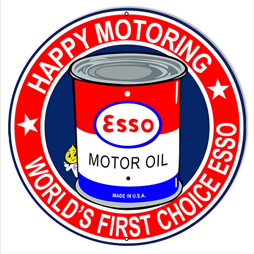 Esso Worlds First Choice Reproduction Metal Sign 14 Round | eBay