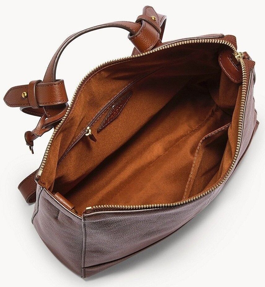 Fossil Elina Brown Leather Convertible Backpack Purse SHB2979210 Bag ...