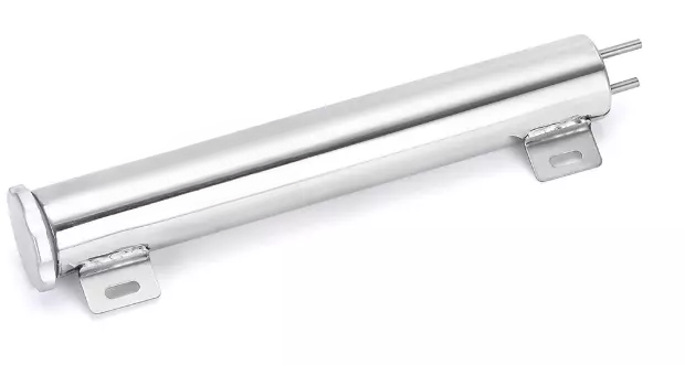 2" X 13" Polished Stainless Steel Radiator Coolant Overflow Puke Tank ...