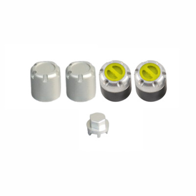 RC Hop Ups CNC Aluminum M4 Wheel Nut Center Caps (4) (Matte Silver ...