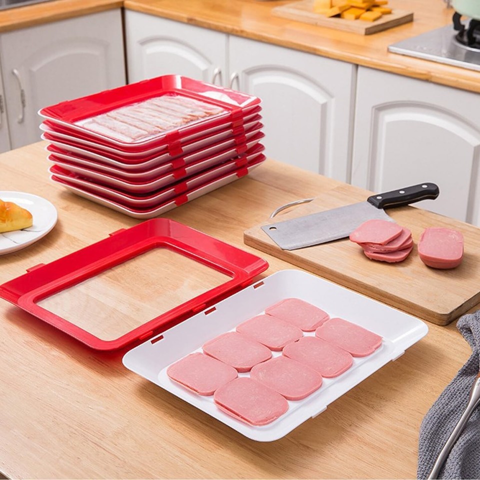 4X Stretch Fresh Storage Tray Vacuum Reusable and Stackable Food ...