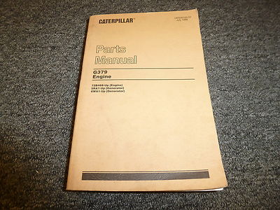 Caterpillar Cat G379 Engine Parts Catalog Manual Book S/N 72B468-Up ...