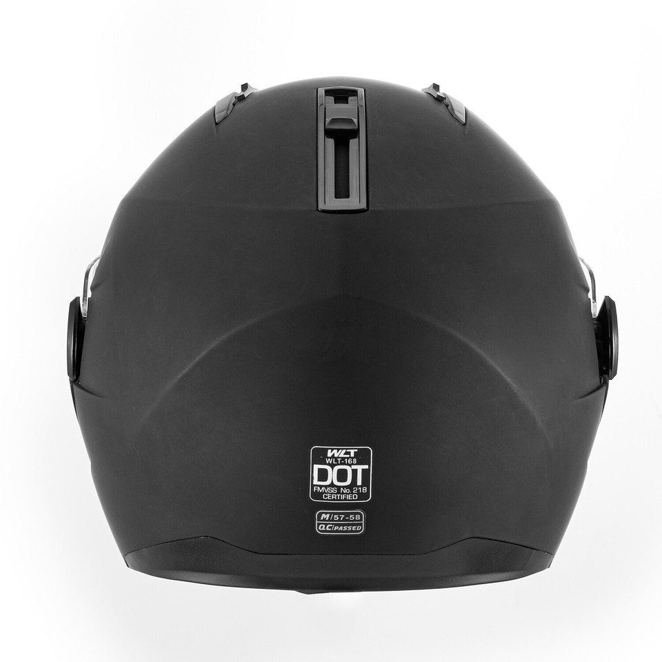 New LED Light Helmet Flip Up Full Face Dual Visor Racing DOT Motorcycle ...