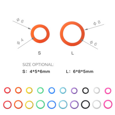 100Pcs/Box Dental Instrument Hygienist Silicone Color Code Rings Bands ...