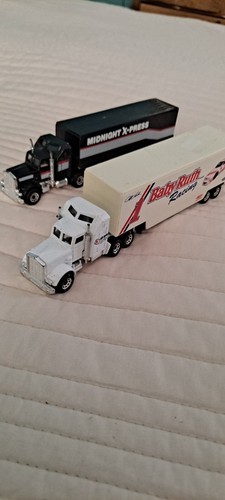 Lot 2 Matchbox Tractor Trailer Midnight Express / Baby Ruth Racing V ...
