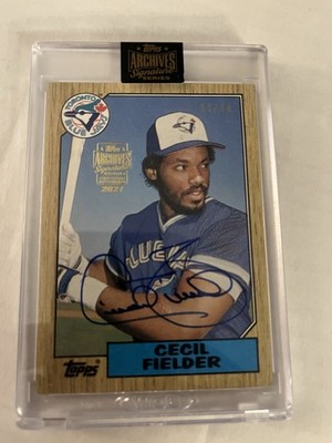 Cecil Fielder 2021 Topps Archives Signature Series Auto 14/46 1987 Jays ...
