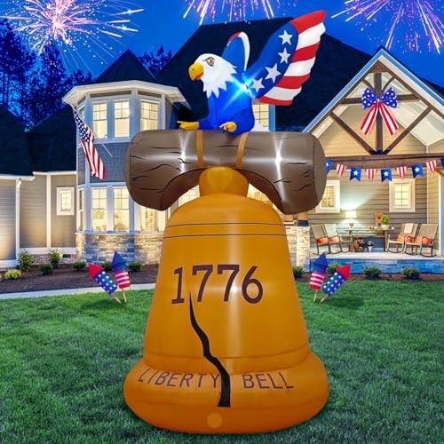 6FT 4th of July Inflatable Liberty Bell, Patriotic Independence Day | eBay