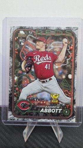 Andrew Abbott 2024 Topps Holiday Baseball #H82 Holiday Tree Cincinnati ...