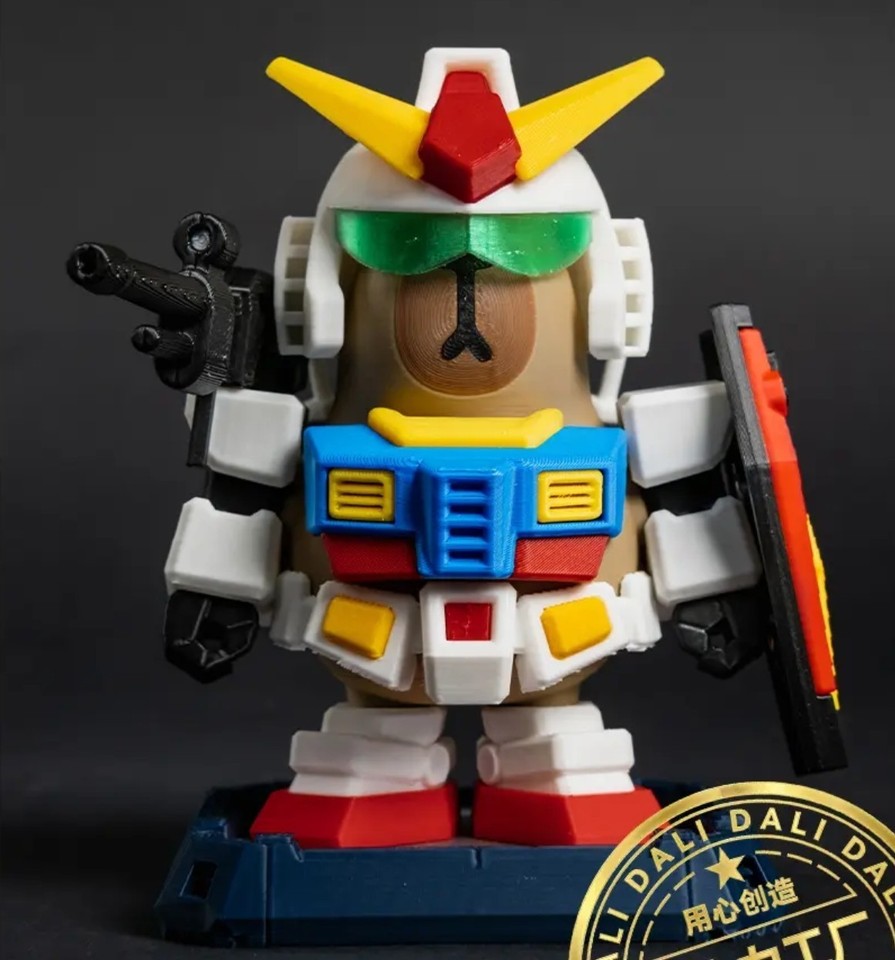 3D print Capybara x Gundam Figure, Magnetic attraction parts, 5in ...
