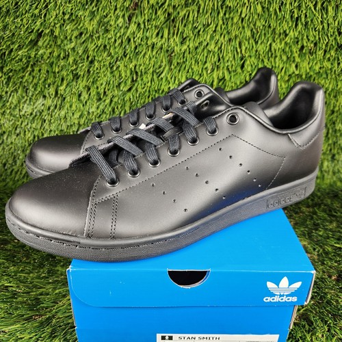 Adidas Men's Originals Stan Smith Triple Black Mens Sneakers M20327 New ...