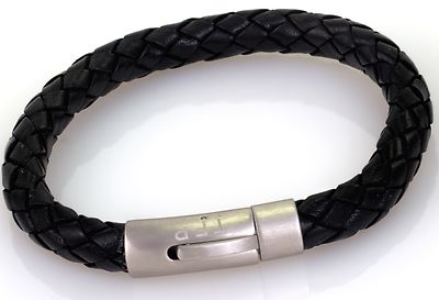 Bionic Strength Energy Black Leather 6mm Balance Band Bracelet True ...