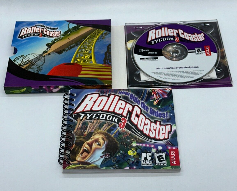 Roller Coaster Tycoon 3 - PC CD, 2004 - BOXED - COMPLETE - AUSSIE STOCK ...