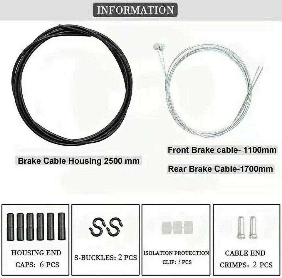 Disc Brake Caliper Cable set Mechanical Line Pull Disc Brake Housing ...