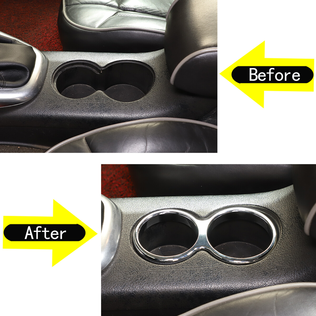 Silver Alloy Water Cup Holder Cover Trim Frame For Hummer H3 2005-09 | eBay