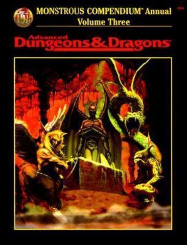 Monstrous Compendium Annual, Volume 3 (Advanced Dungeons Dragons) TSR ...